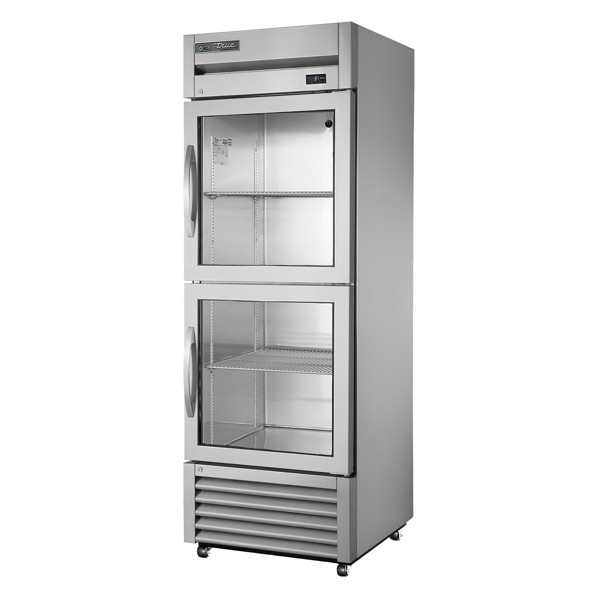 True Refrigeration Upright Foodservice Refrigerator 2 Half Glass Swing ...